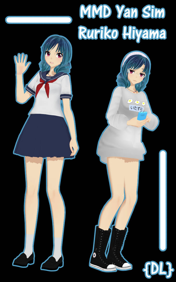{MMD Yan Sim Oc} Ruriko Hiyama Model DL by DaCrepeArts on DeviantArt