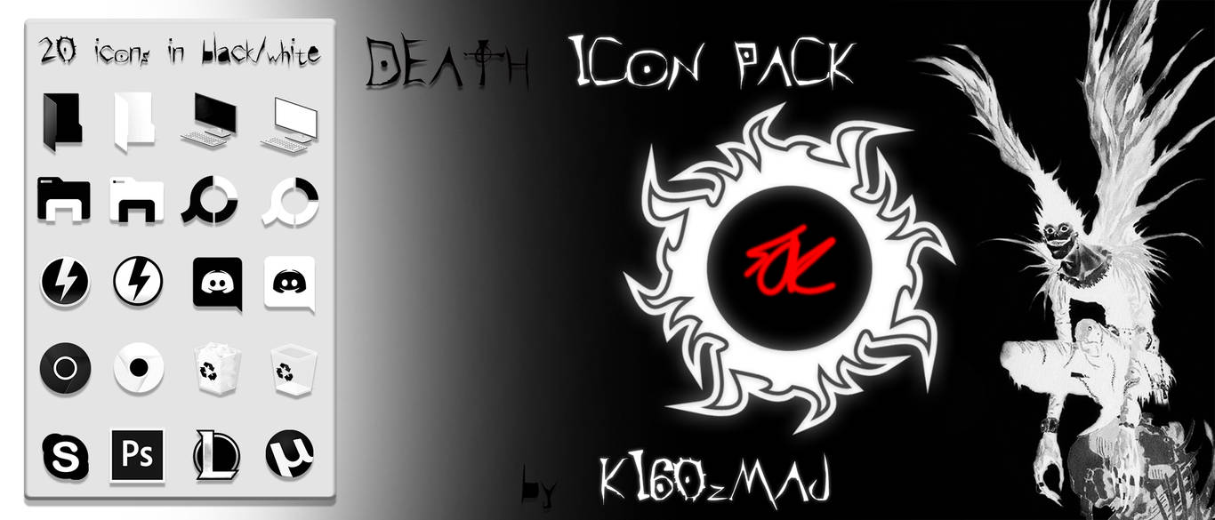 Black - Death Icon Pack by KI60zMAJ on DeviantArt