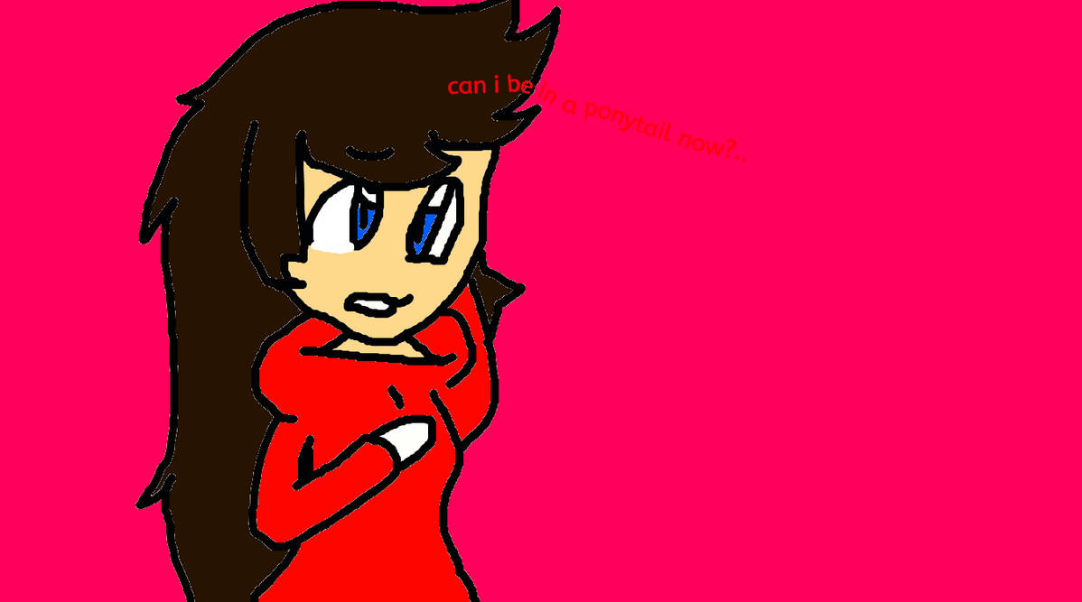 lemme be in a ponytail now plez o_o by MarioLover64 on DeviantArt