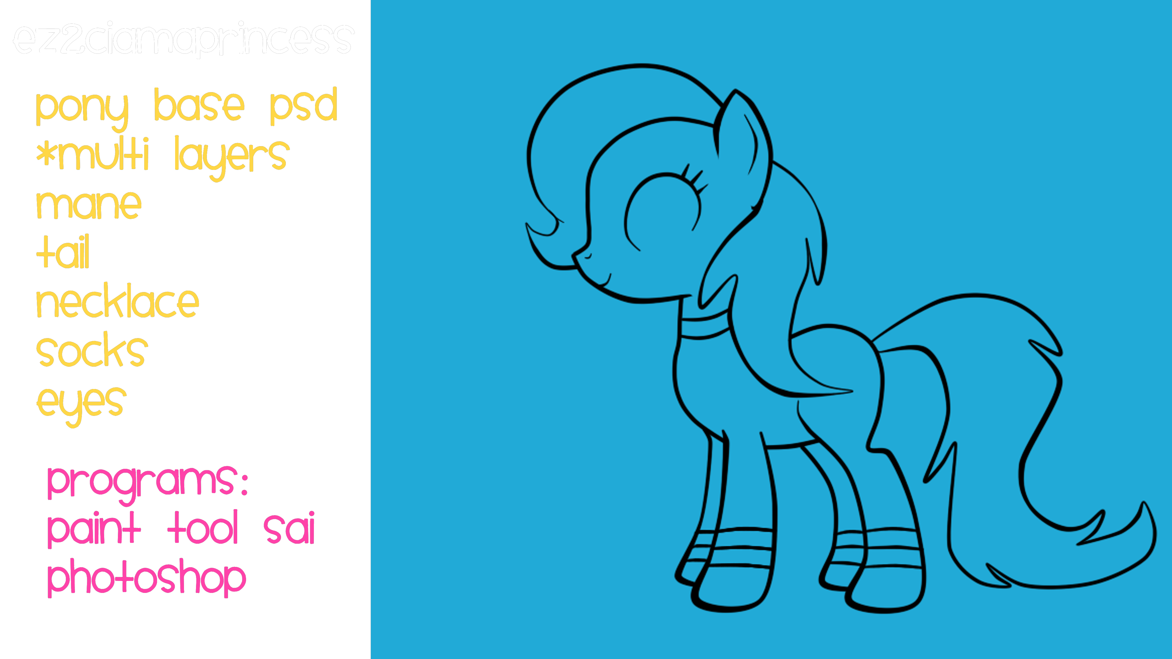 Pony_Template_One by MLP-Ez2ciamaprincess on DeviantArt