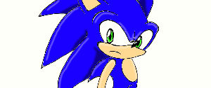 sonic the hedgehog looking at you by kurithewolfe on DeviantArt