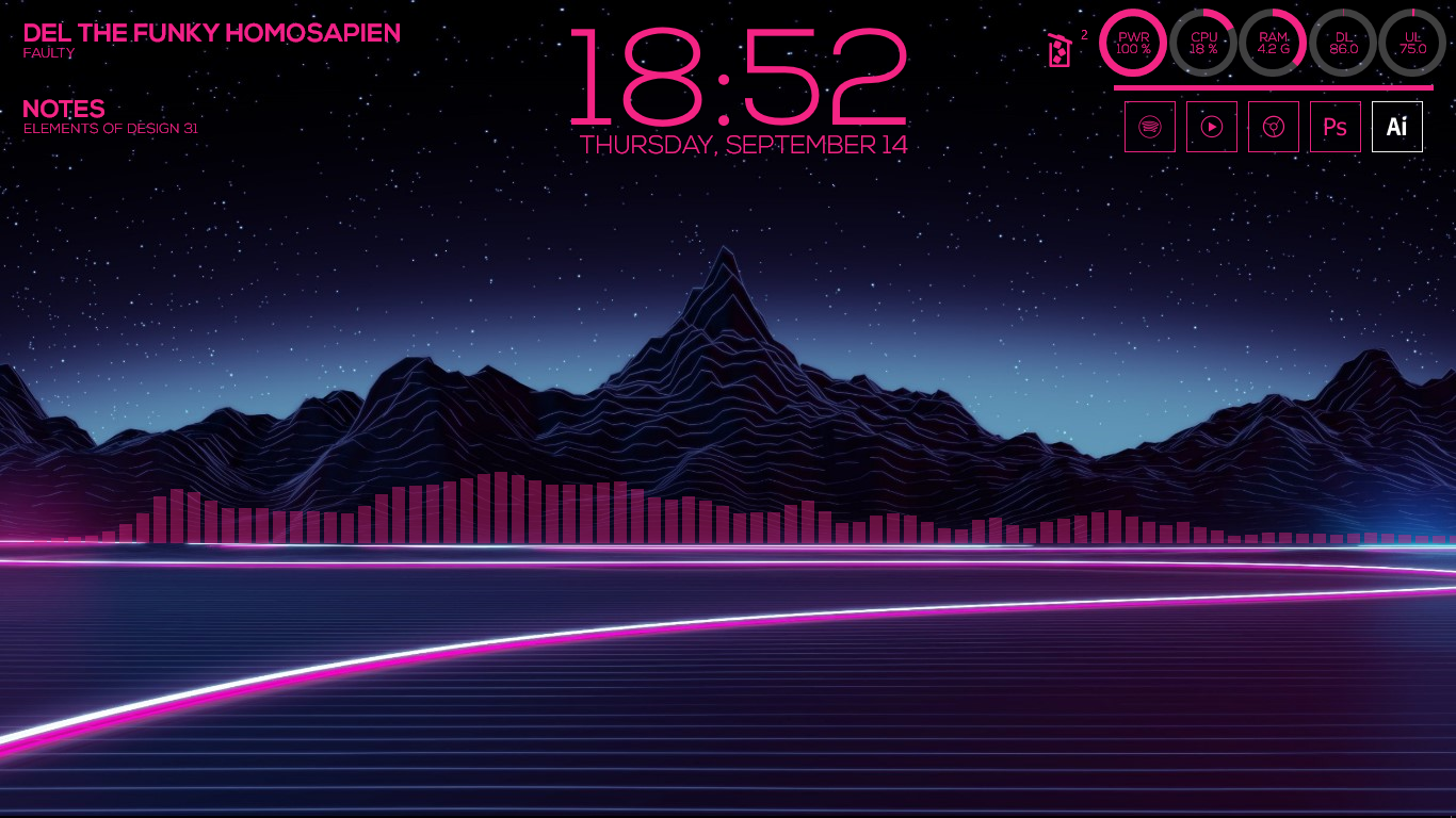 Pink Synth 1.0 - Rainmeter by rBlackHart on DeviantArt