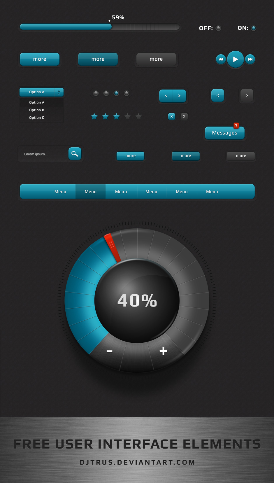 Free user interface elements by djtrus on DeviantArt
