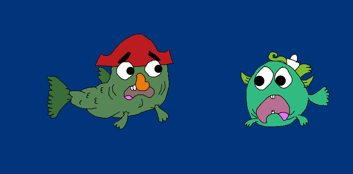Flapjack and Knuckles as fish by TheCartoonWizard on DeviantArt