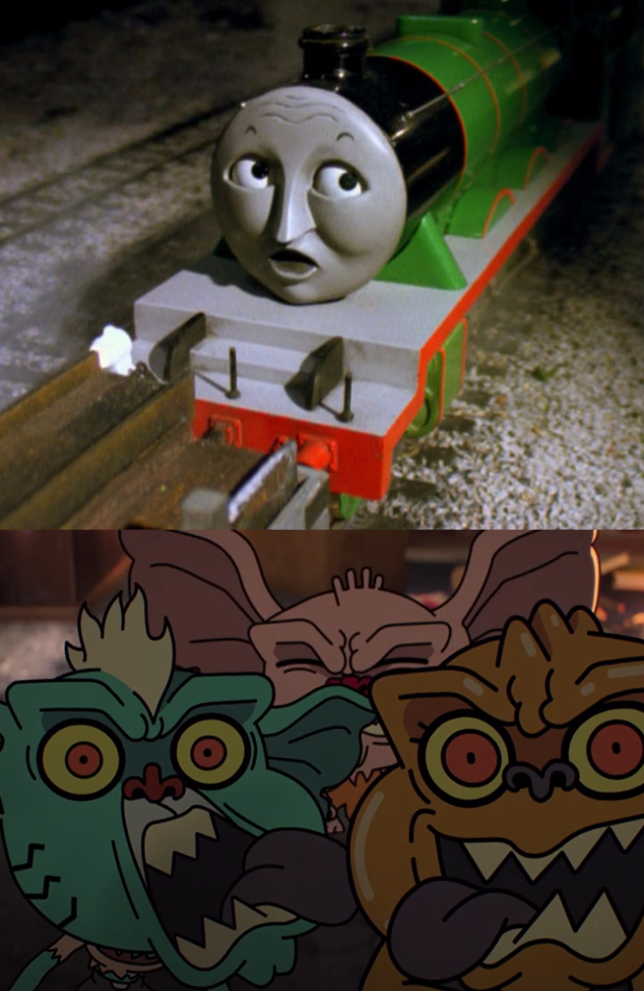 Henry afraid of the Watterson kids by TheCartoonWizard on DeviantArt