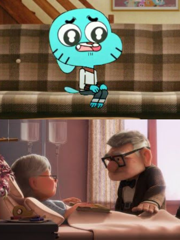 Gumball watching Up by TheCartoonWizard on DeviantArt