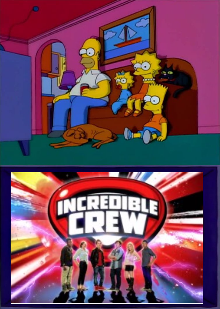 The Simpsons watching Incredible Crew by TheCartoonWizard on DeviantArt