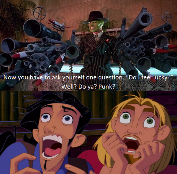 The Mask Stands Up To Miguel and Tulio by TheCartoonWizard on DeviantArt