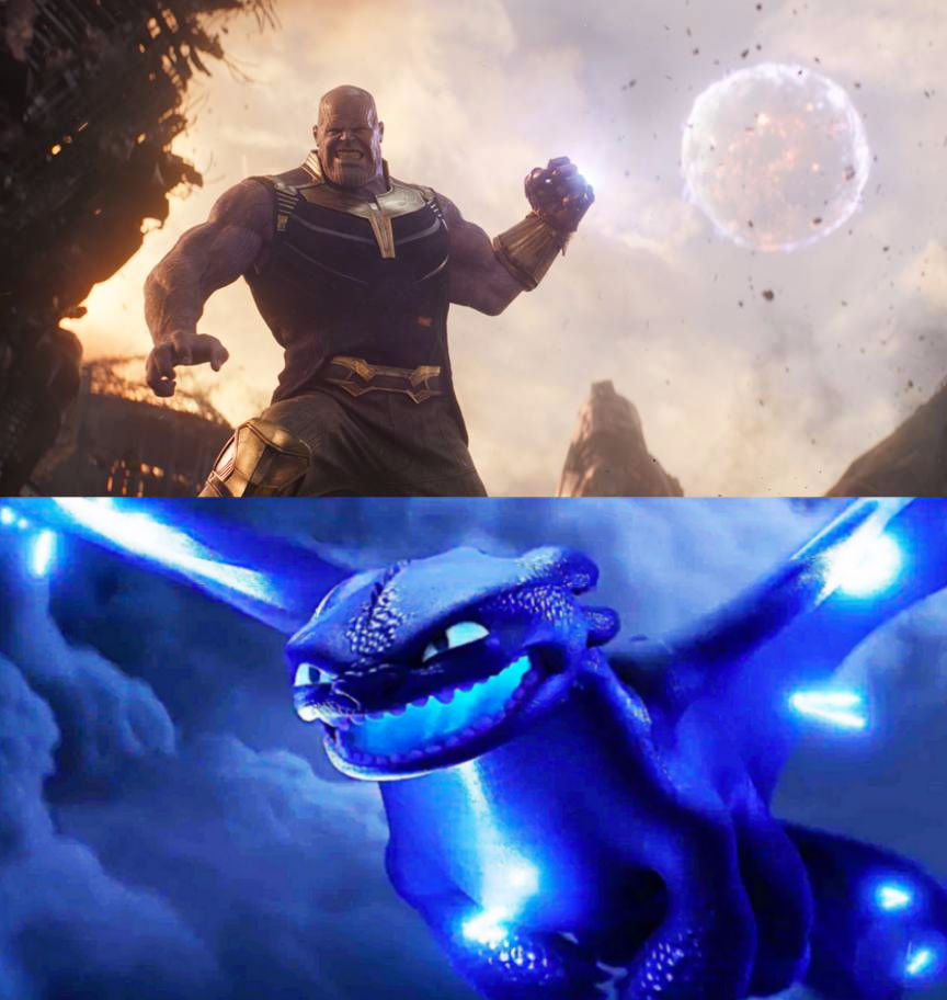 Toothless vs Thanos by TheCartoonWizard on DeviantArt
