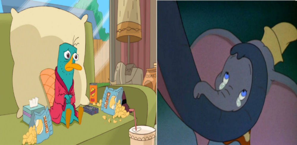 Perry watching Dumbo by TheCartoonWizard on DeviantArt
