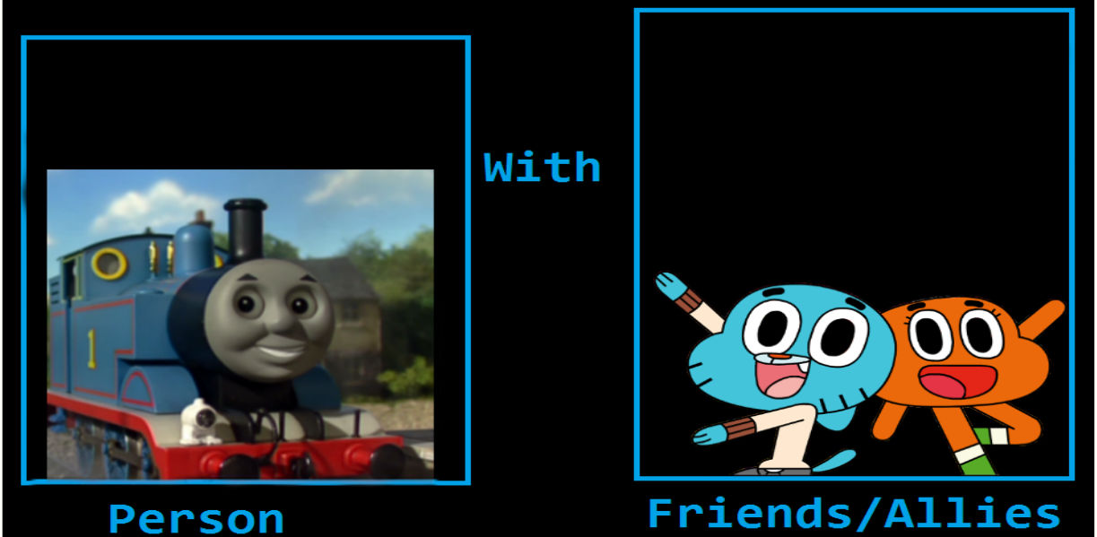 Thomas friends with Gumball and Darwin by TheCartoonWizard on DeviantArt
