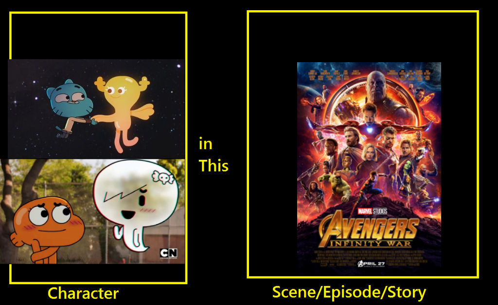 Gumball, Darwin, Penny, and Carrie in Avengers by TheCartoonWizard on DeviantArt