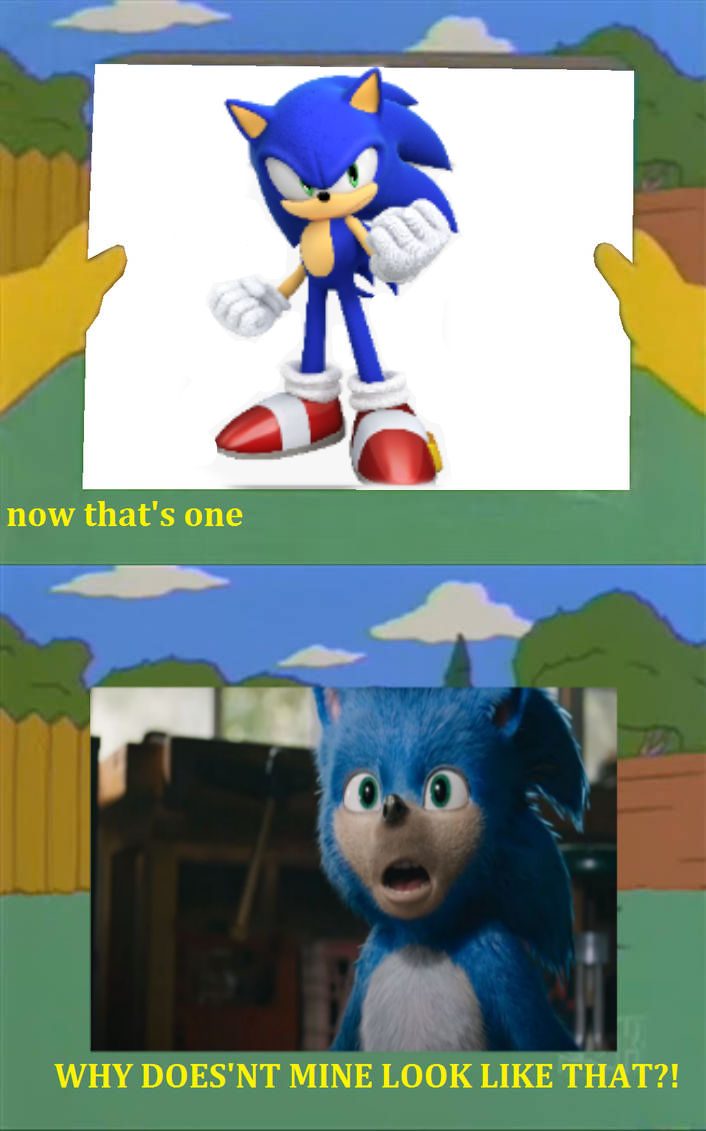 Homer reacts to the new Sonic by TheCartoonWizard on DeviantArt