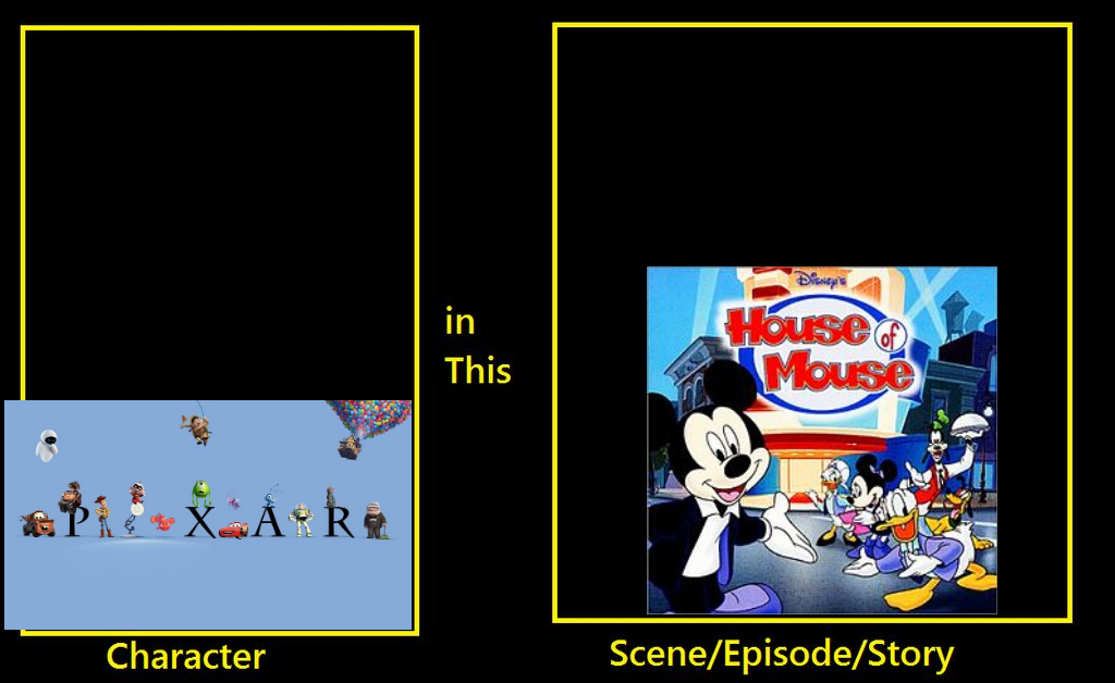 Pixar in the house of mouse by TheCartoonWizard on DeviantArt