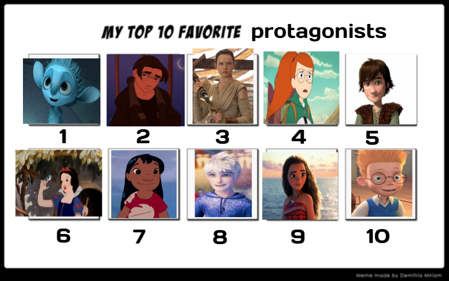 My favorite movie protagonists by TheCartoonWizard on DeviantArt