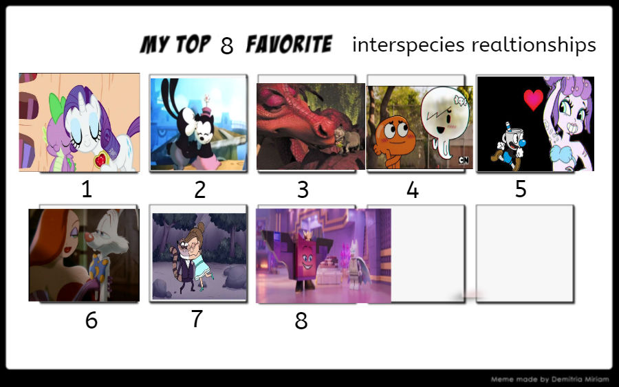 My favorite interspecies relationships by TheCartoonWizard on DeviantArt
