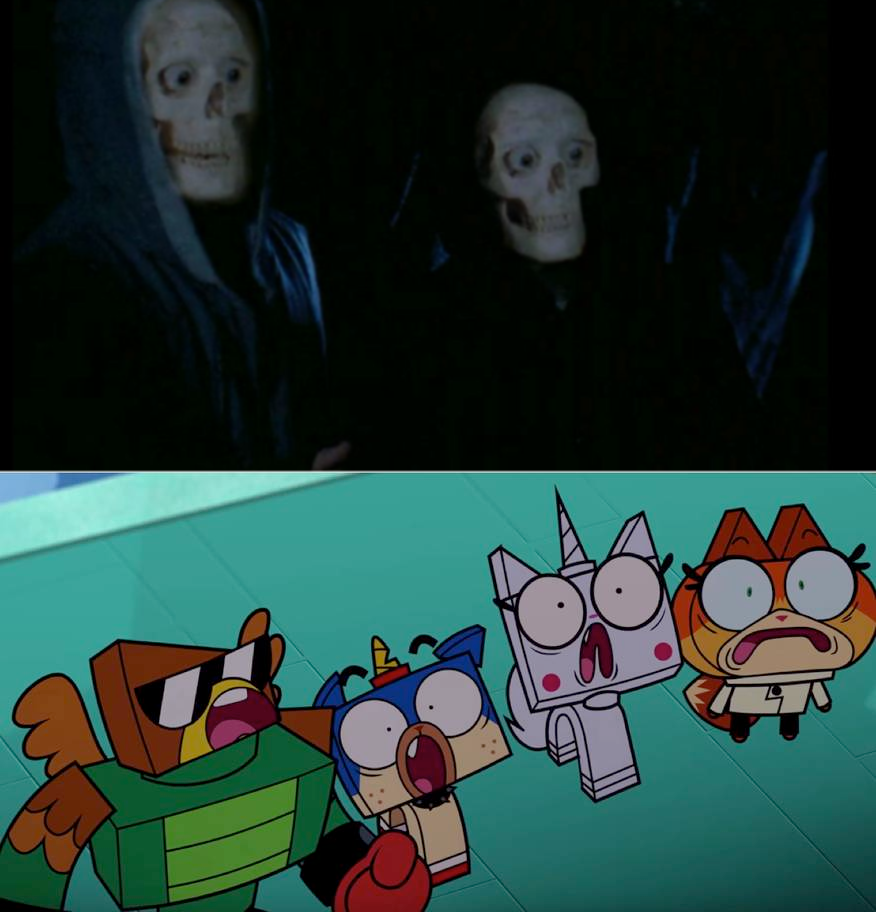 Unikitty scared of Sam and Louise Sadler by TheCartoonWizard on DeviantArt