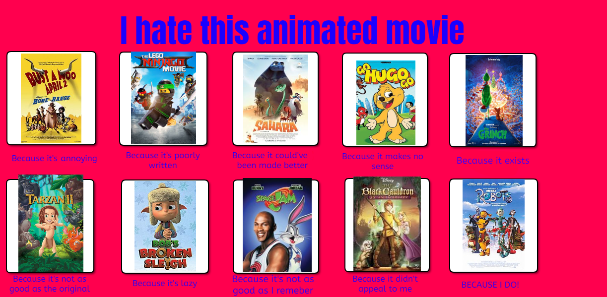 I hate this animated movie because 2 by TheCartoonWizard on DeviantArt