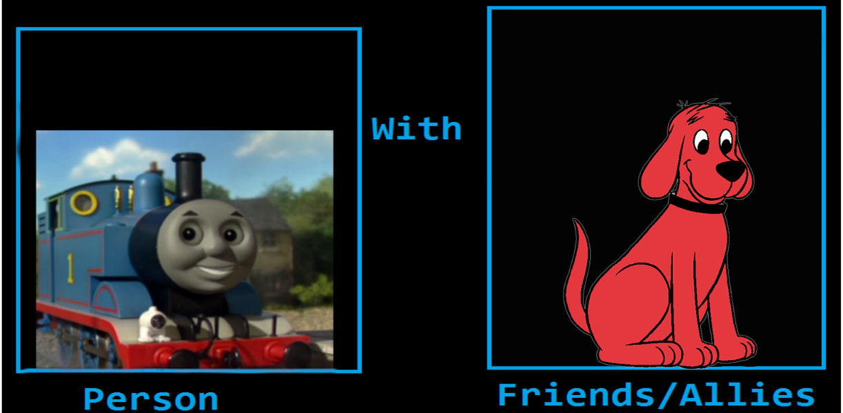 Thomas friends with Clifford by TheCartoonWizard on DeviantArt