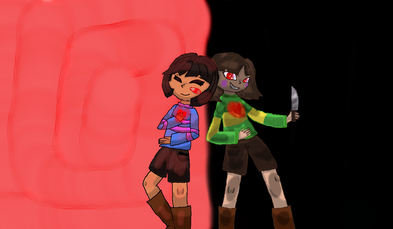 Undertale, Chara And Frisk (OLD AND CRINGEY LOL) by LeDerpu on DeviantArt