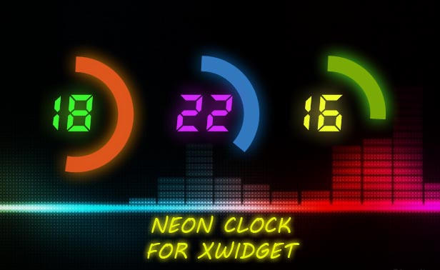 Neon Clock for XWidget by boyzonet on DeviantArt