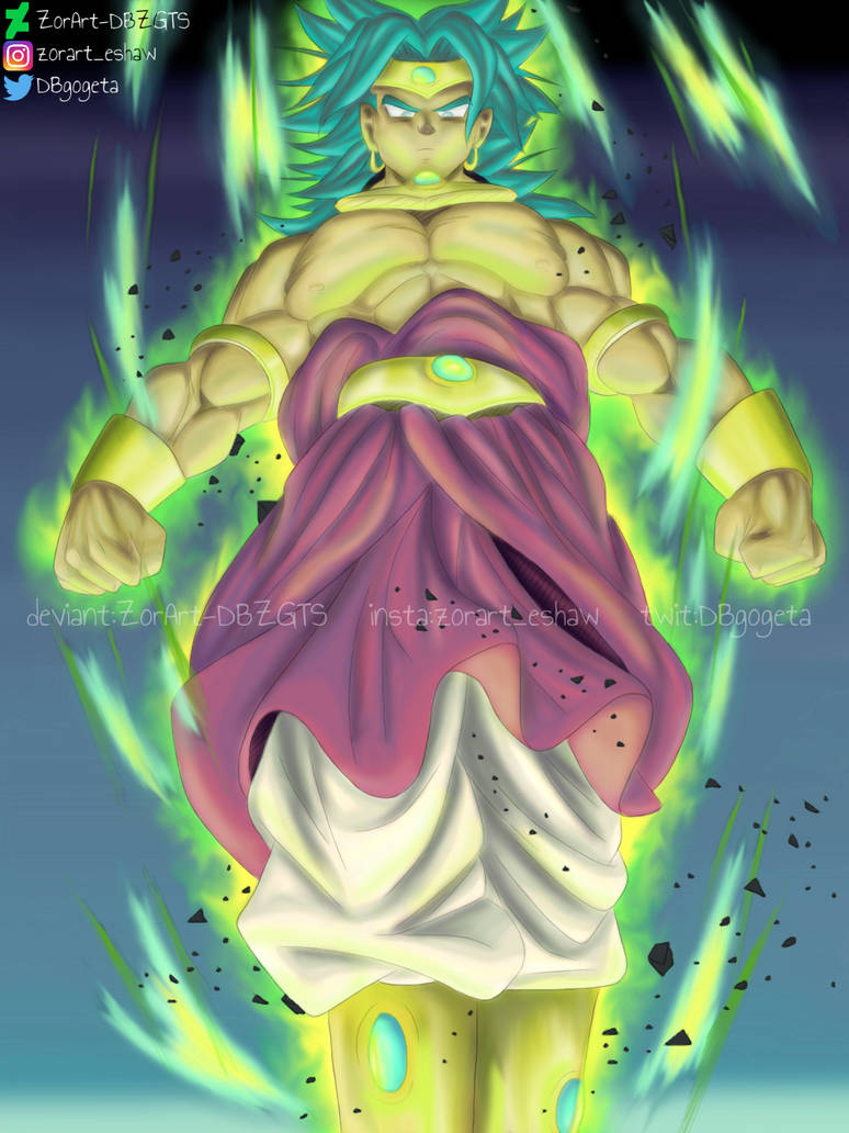 DBZ - Broly - V2:Digitized by ZorArt-DBZGTS on DeviantArt