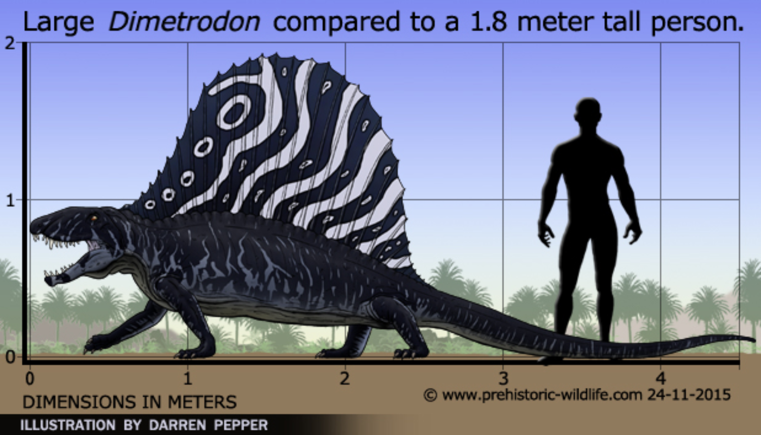 Dimetrodon size by Frylock921 on DeviantArt