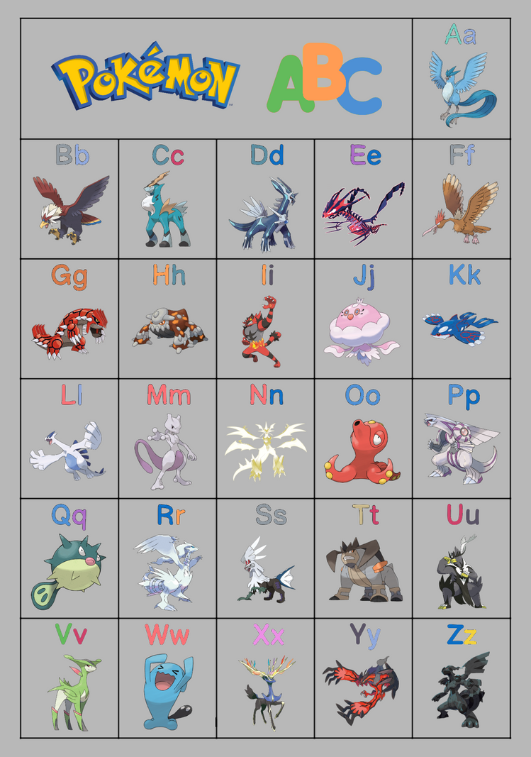 Pokemon ABC's (3) by Frylock921 on DeviantArt
