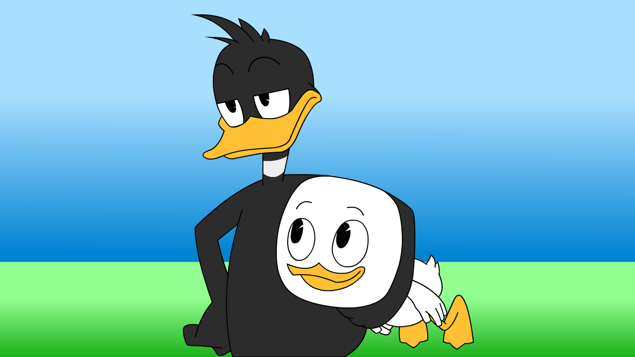 Daffy Holding a Kid in Ducktales base by sapphire37 on DeviantArt