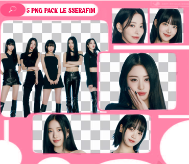 5 Pack Png Le Sserafim by lunaticWeb on DeviantArt