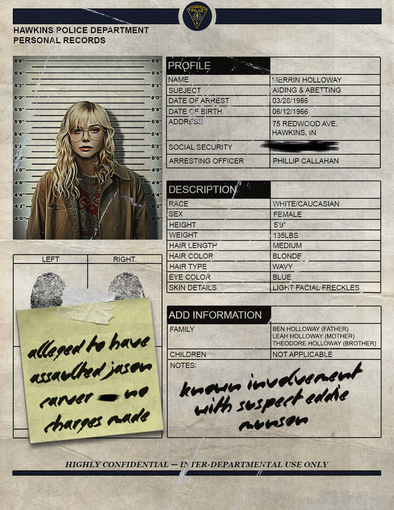 Hawkins Police File Template by happybeeps on DeviantArt