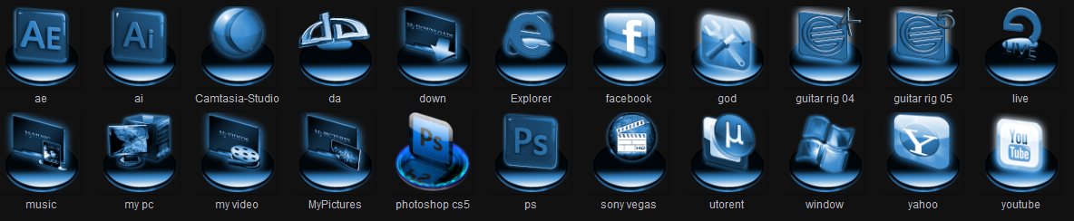 blue mood dock icons by rowlee on DeviantArt