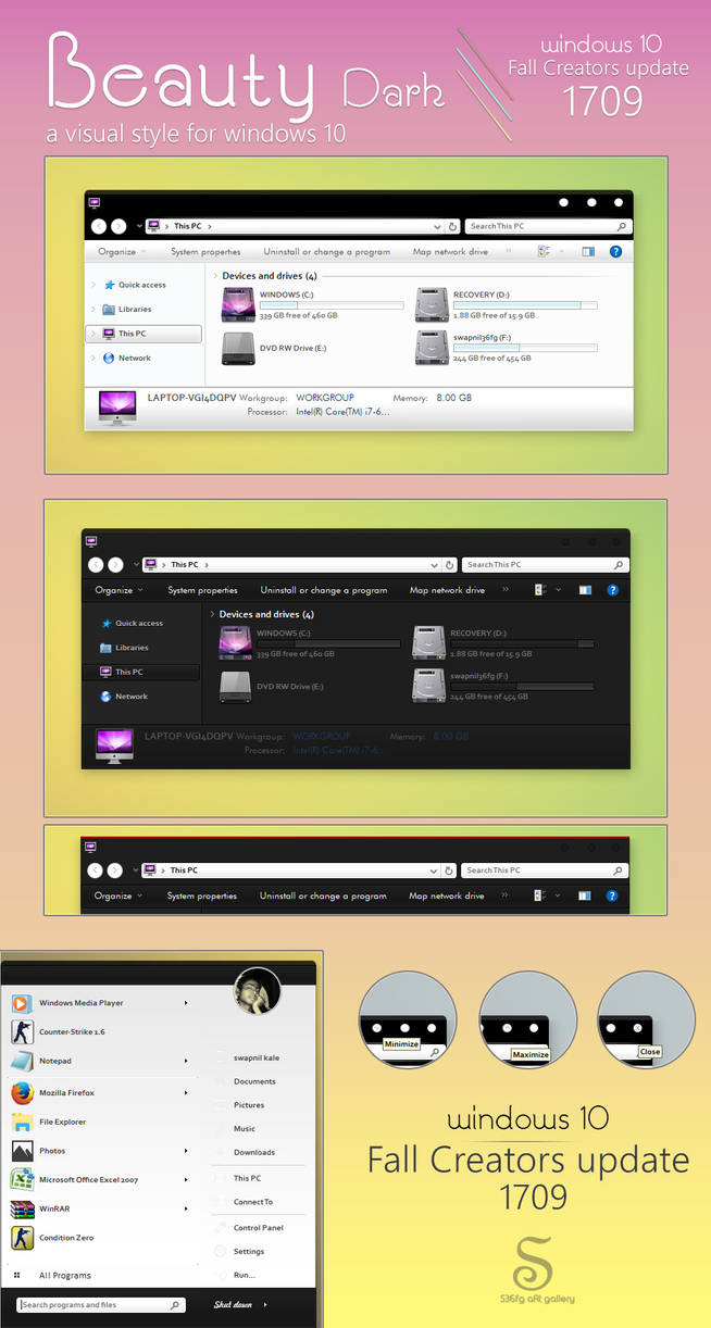 Beauty dark for win10 fall update by swapnil36fg on DeviantArt
