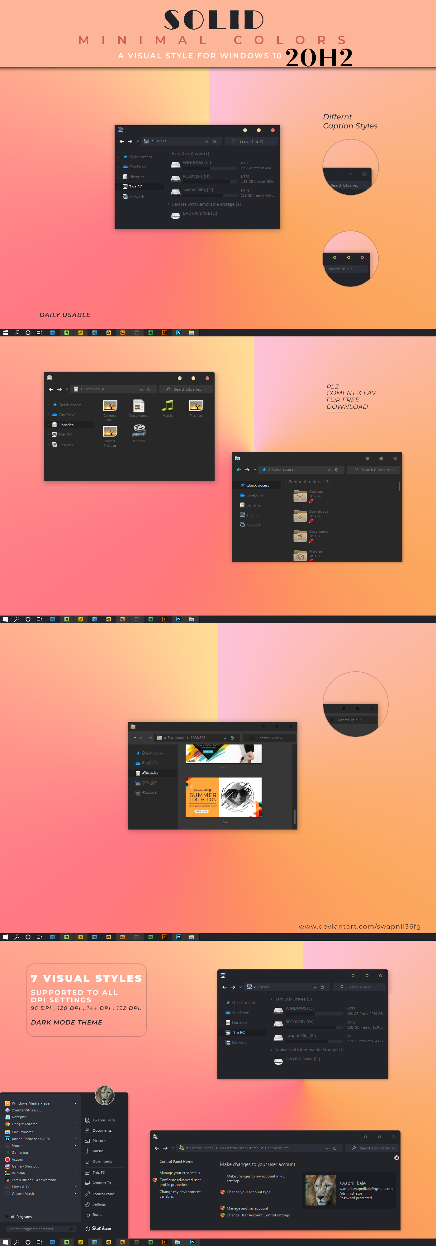 minimal colors for w10 20H2 by swapnil36fg on DeviantArt