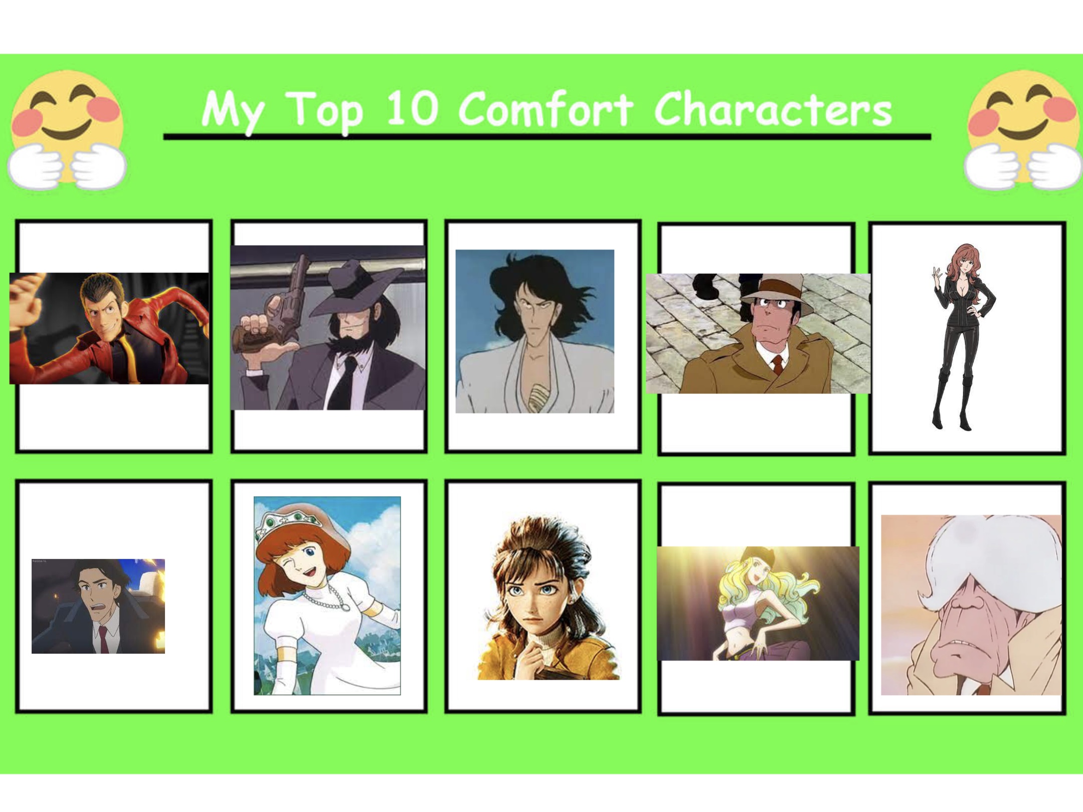 Top 10 comfort characters (Lupin edition!) by AbbieAndCompany on DeviantArt