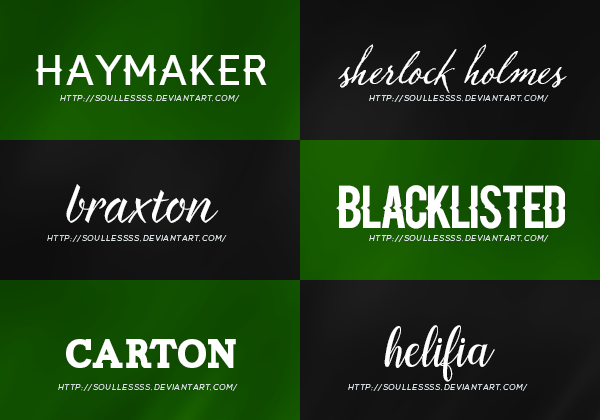 Font Pack 1 by theoutlandish on DeviantArt