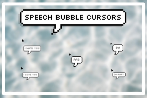 Speech Bubble Cursors by FionafanOfficial on DeviantArt