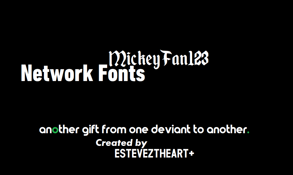 MickeyFan123's Network Fonts by TheEstevezCompany on DeviantArt