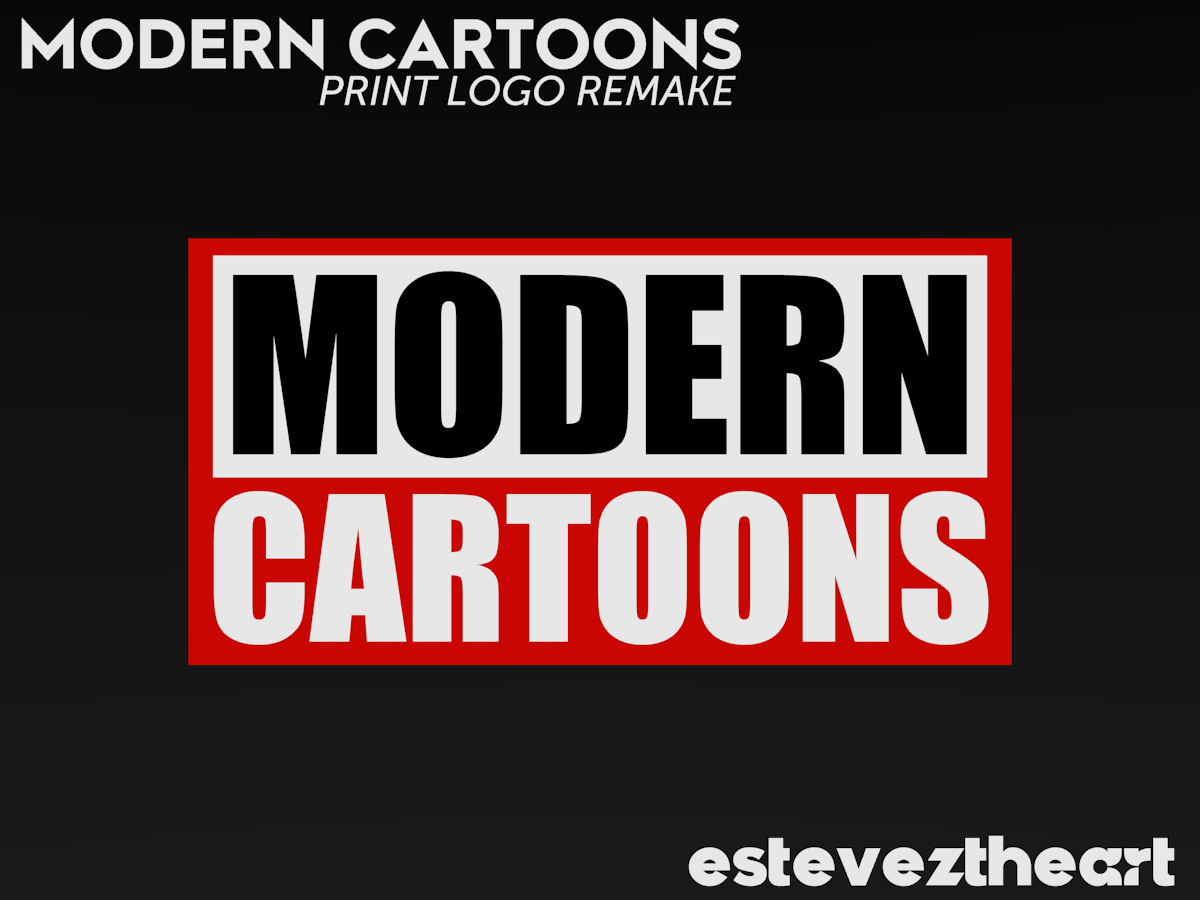 Modern Cartoons Print Logo Remake by TheEstevezCompany on DeviantArt