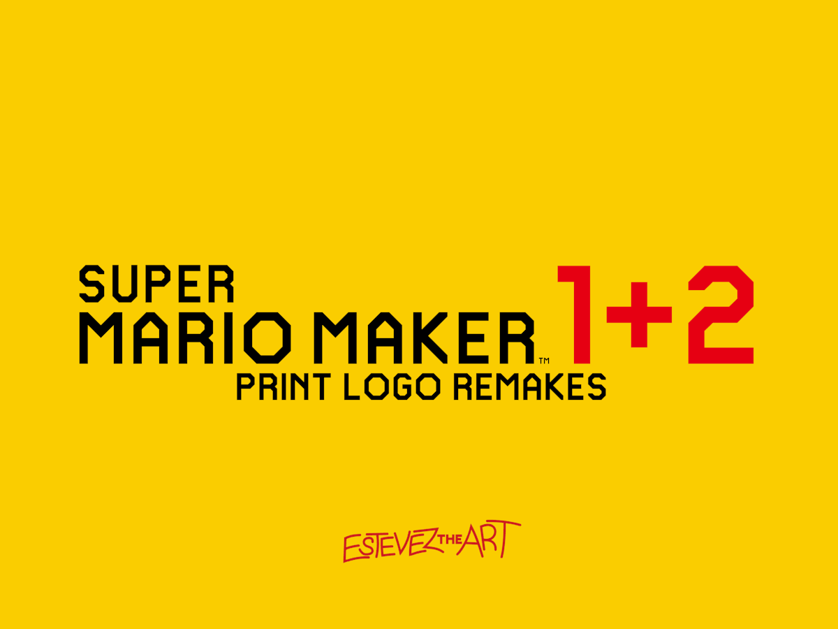 Super Mario Maker 1-2 print logo remakes by TheEstevezCompany on DeviantArt