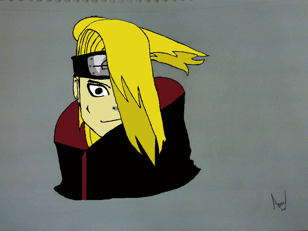 Deidara Sketch with Color by KawaiiNyuyoka on DeviantArt