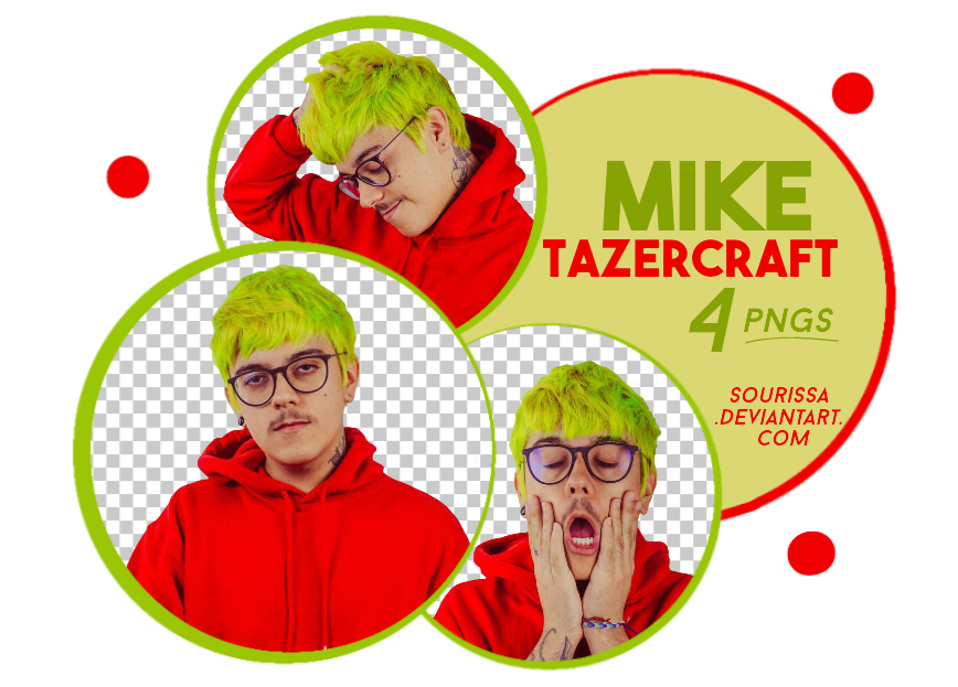 PACK PNGS #20 - MIKE (TAZERCRAFT) by Sourissa on DeviantArt