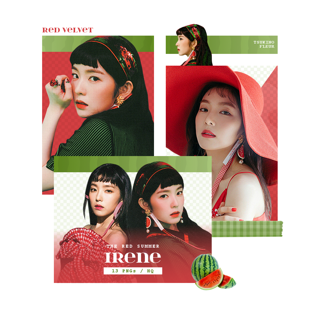 [red Velvet] Irene The Red Summer Png Pack By Tsukinofleur On