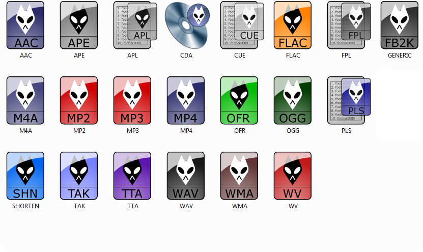 Foobar2000 Icon File Types p1 by ActiveThoughts on DeviantArt
