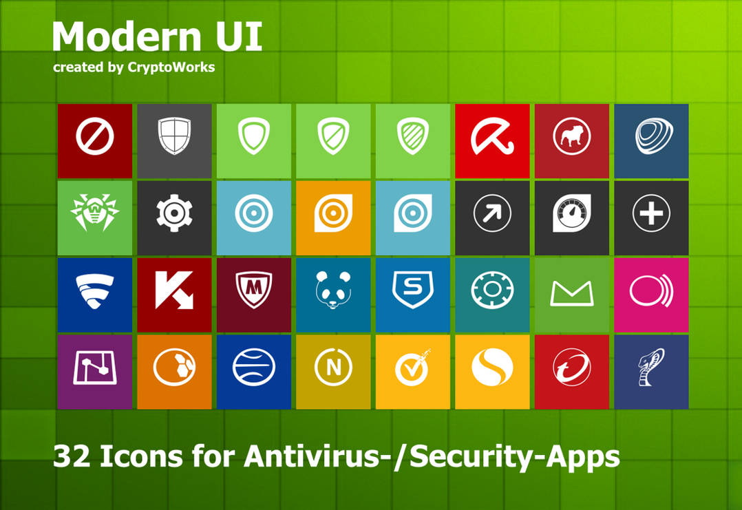Modern UI 35 Icons for Antivirus/Security Apps by CryptoWorks on DeviantArt