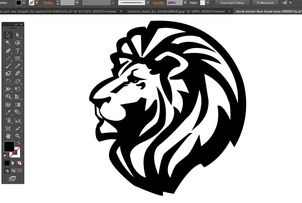 Lion Profile Vector