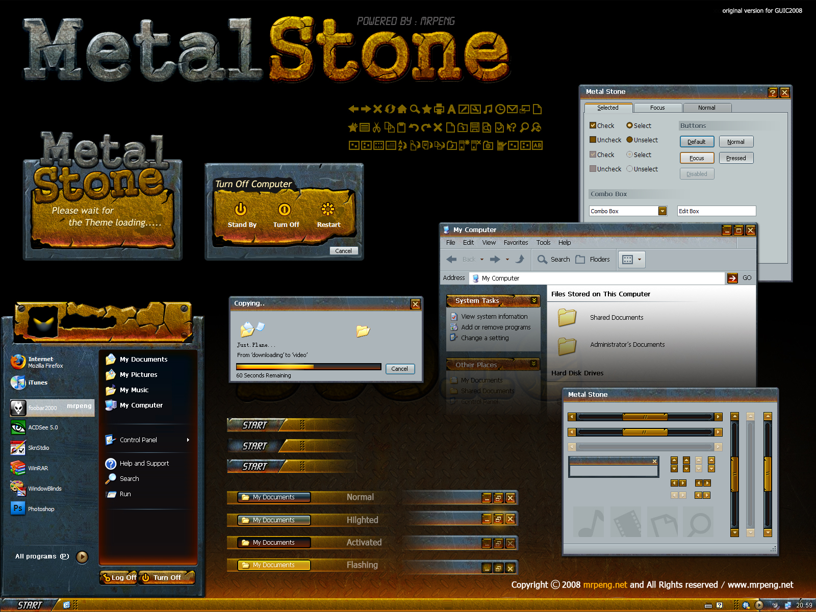 Metal Stone theme for Windows by chinapeng on DeviantArt