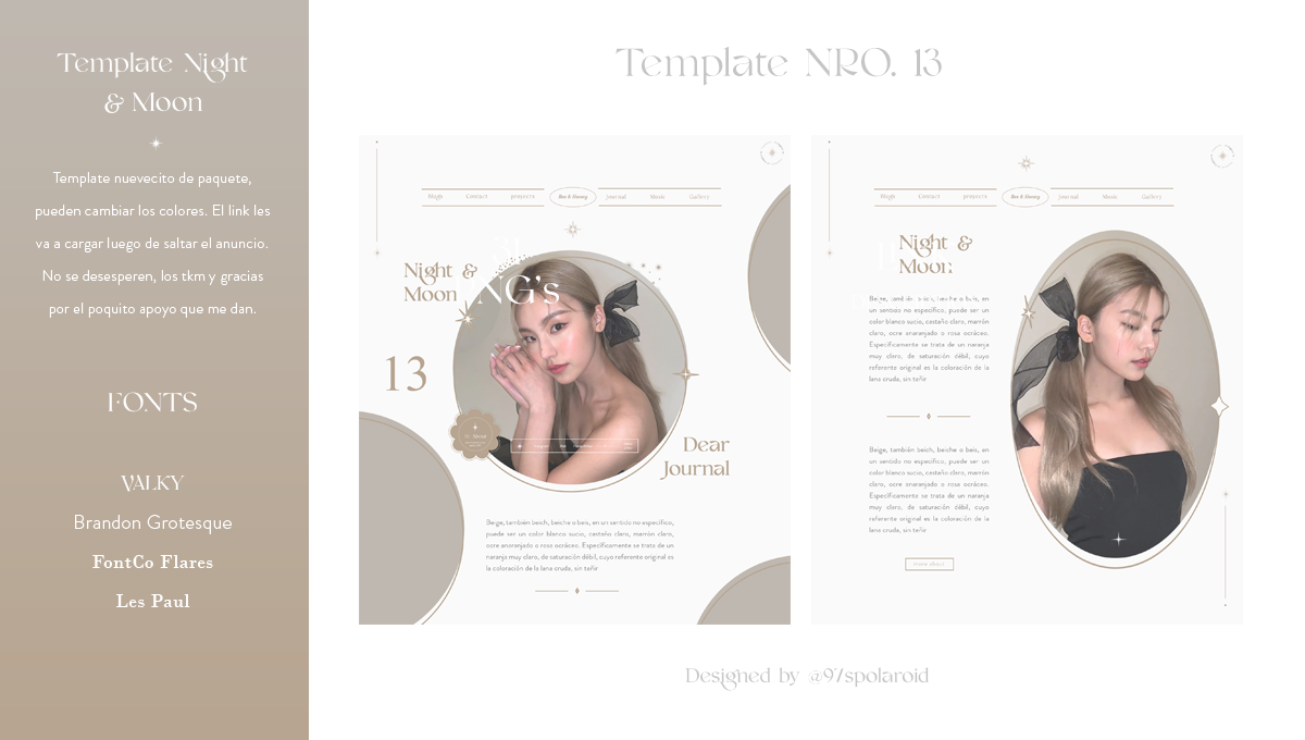 Template NightMoon by bluesouvenir on DeviantArt