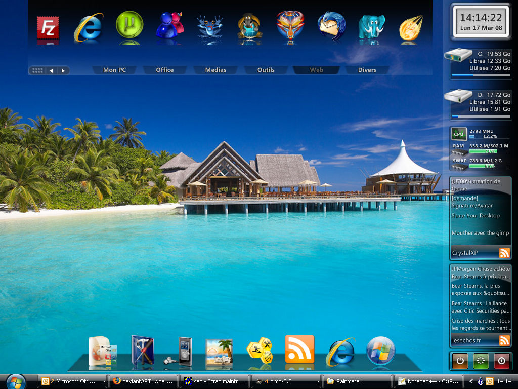 Rainmeter Tabbed Dock by ghenarys on DeviantArt