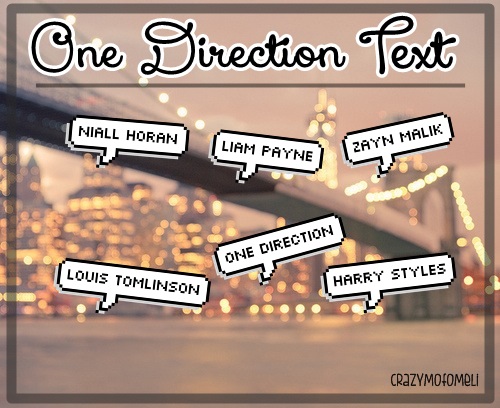One Direction Text by MelissaVL on DeviantArt